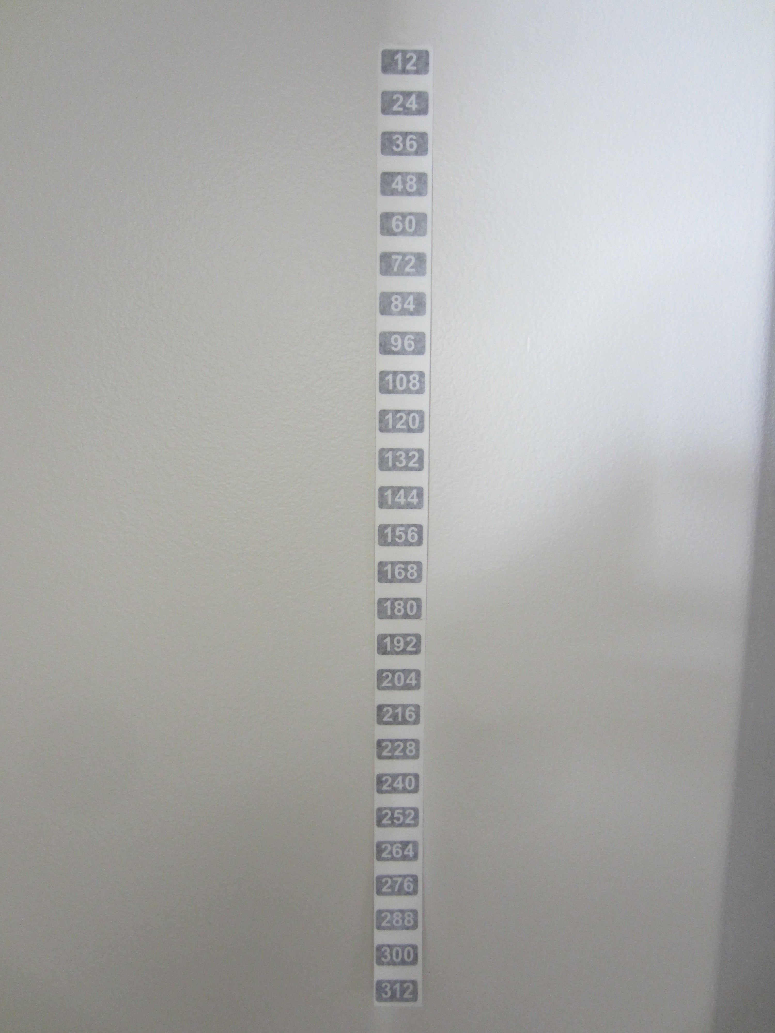 Weight Stack Number Decals 12lb. to 312lb. Increments of 12lb ...