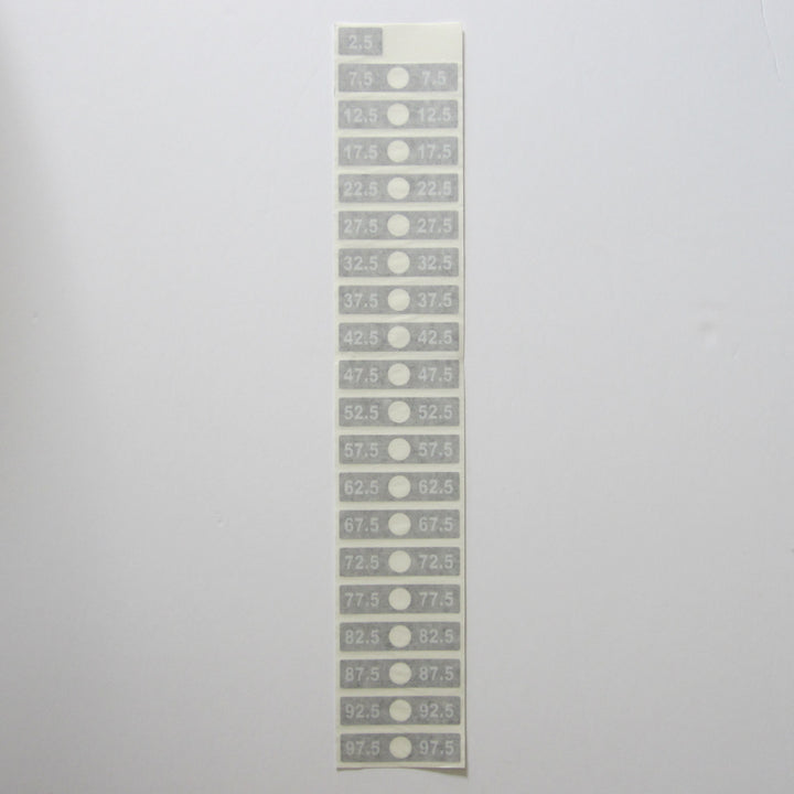 Life Fitness D.A.P. Weight Stack Decals 2.5 to 97.5 in 5 lb. Increment ...