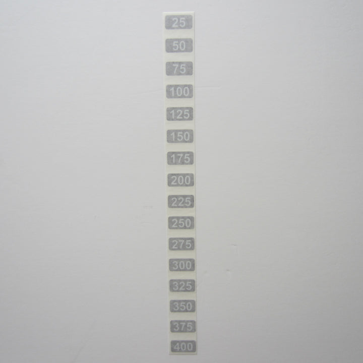 Weight Stack Number Decals 10lb. to 250lb. & 260lb. to 500lb. Incremen ...