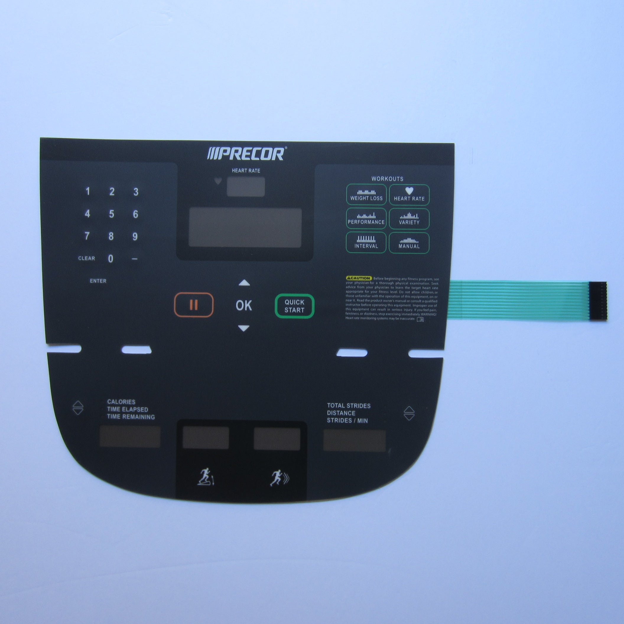 Precor P10 Elliptical Overlay Keypad – FitnessGraphics.com