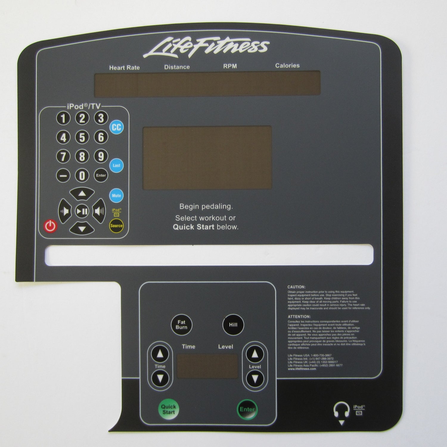Life Fitness CLSR-PF Bike Display Overlay – FitnessGraphics.com