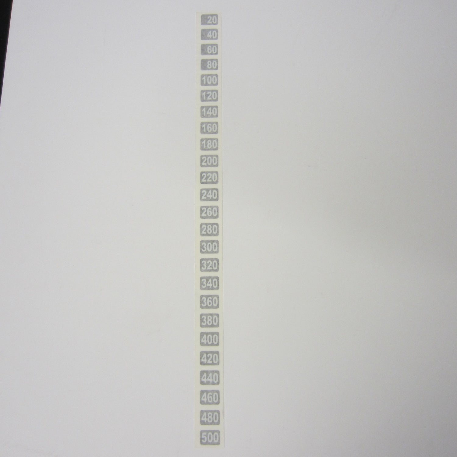 Weight Stack Number Decals 20lbs. to 500lbs. Increments of 20lb ...