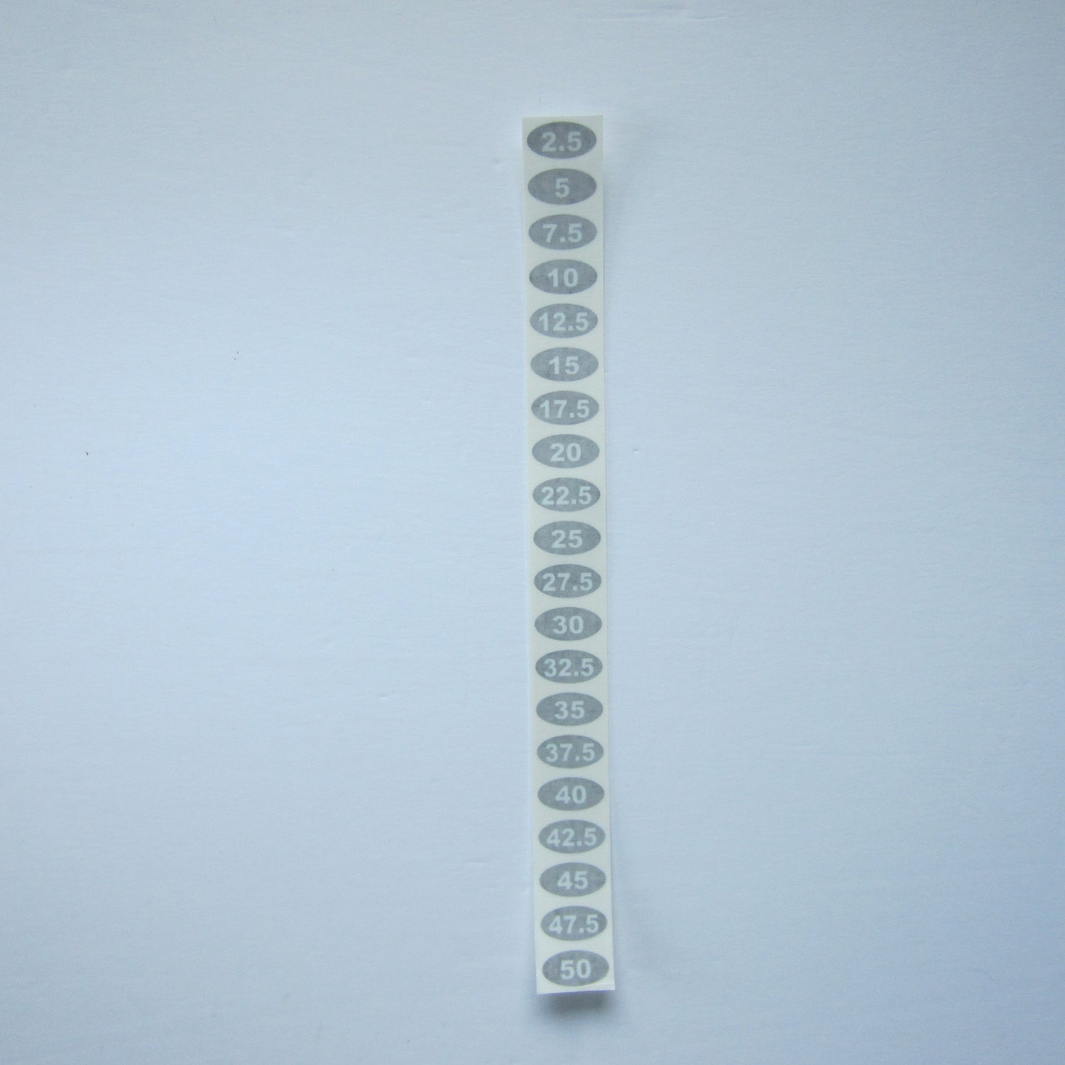 Weight Stack Decals or Dumbbell Rack Decals 2.5-50lb increments of 2.5 ...