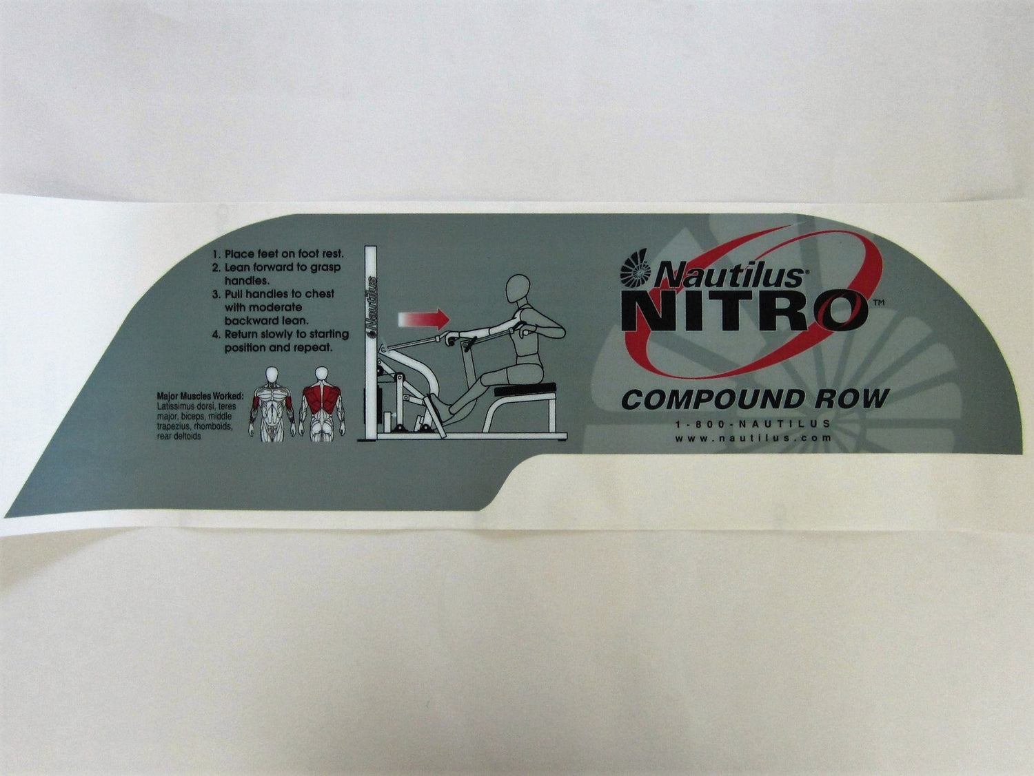 Nautilus Nitro Instruction Decals – FitnessGraphics.com