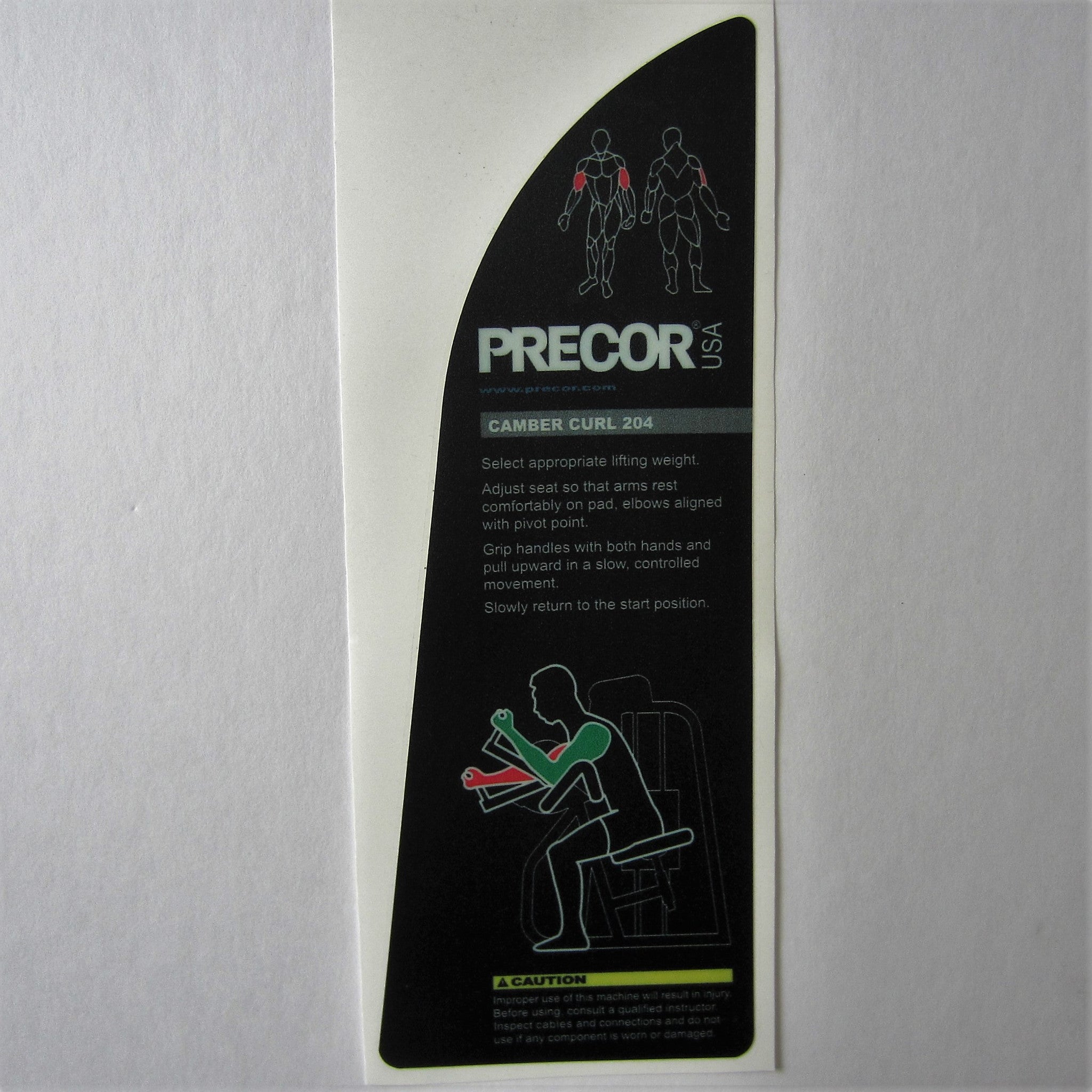 Precor 204 Camber Curl – FitnessGraphics.com