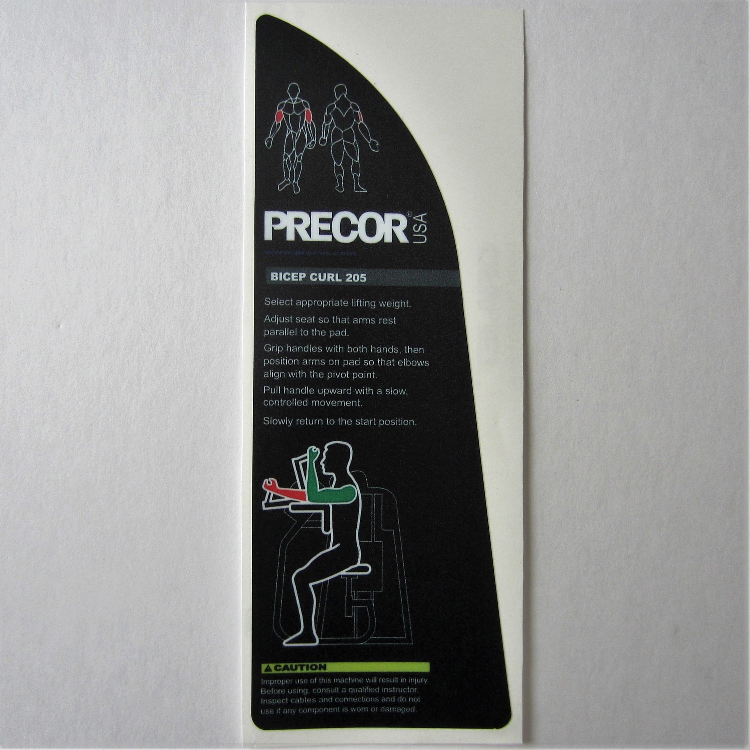 Precor 205 Bicep Curl – FitnessGraphics.com