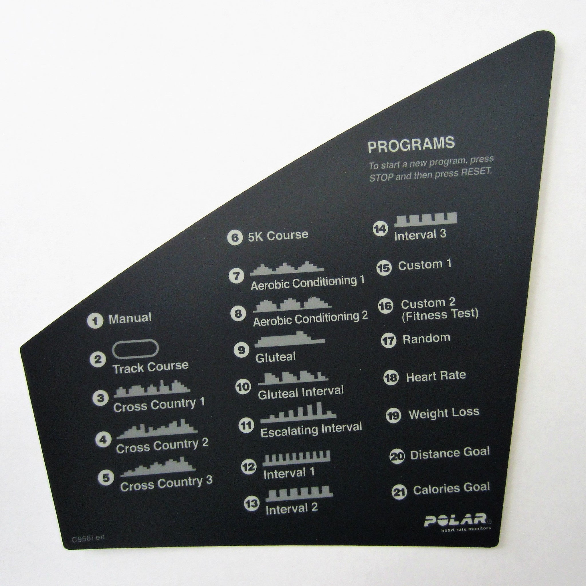Precor C966i Instruction Decal, Left – FitnessGraphics.com