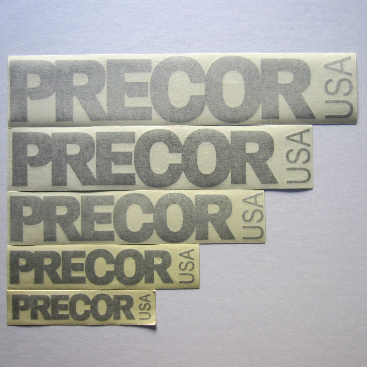 Precor USA Decals Silver – FitnessGraphics.com