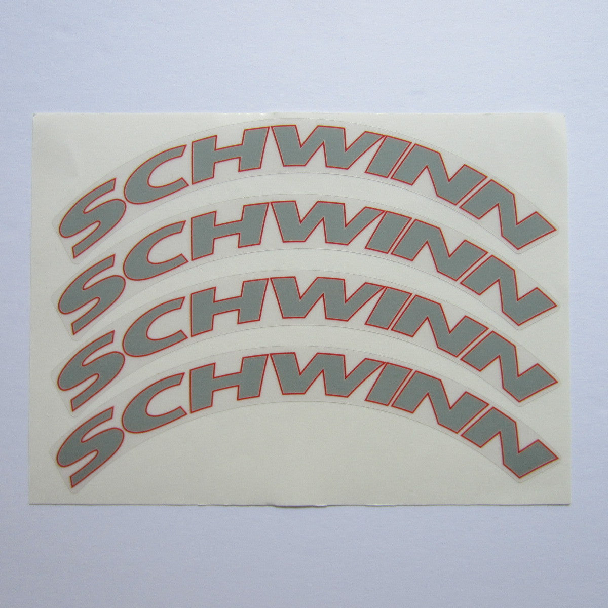 Schwinn AC Fly Wheel Decal Set Grey / Red on Clear (4 ...