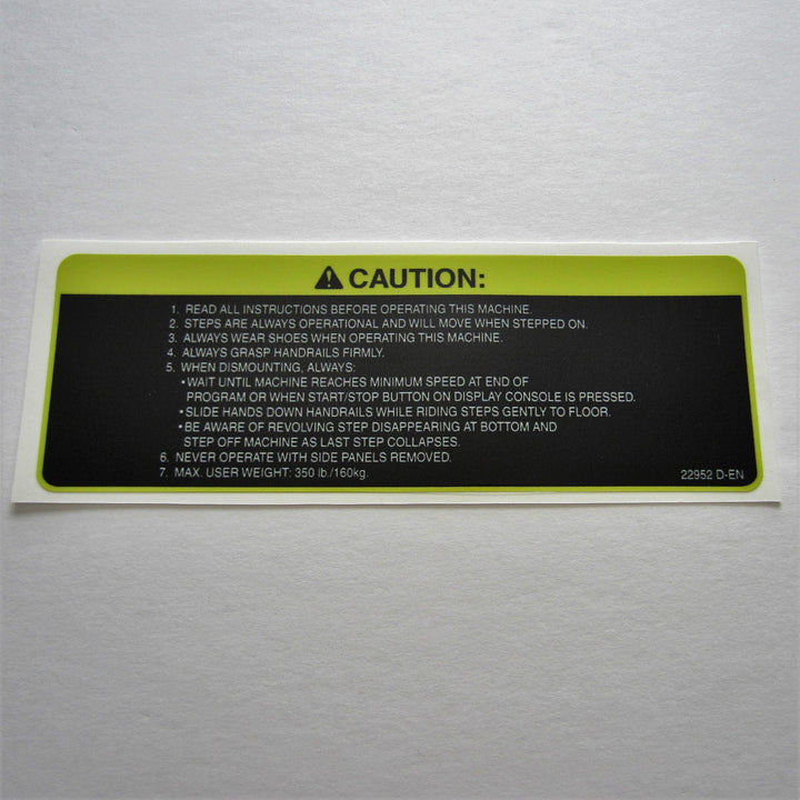 Caution / Warning / Other Decals – Page 2 – FitnessGraphics.com