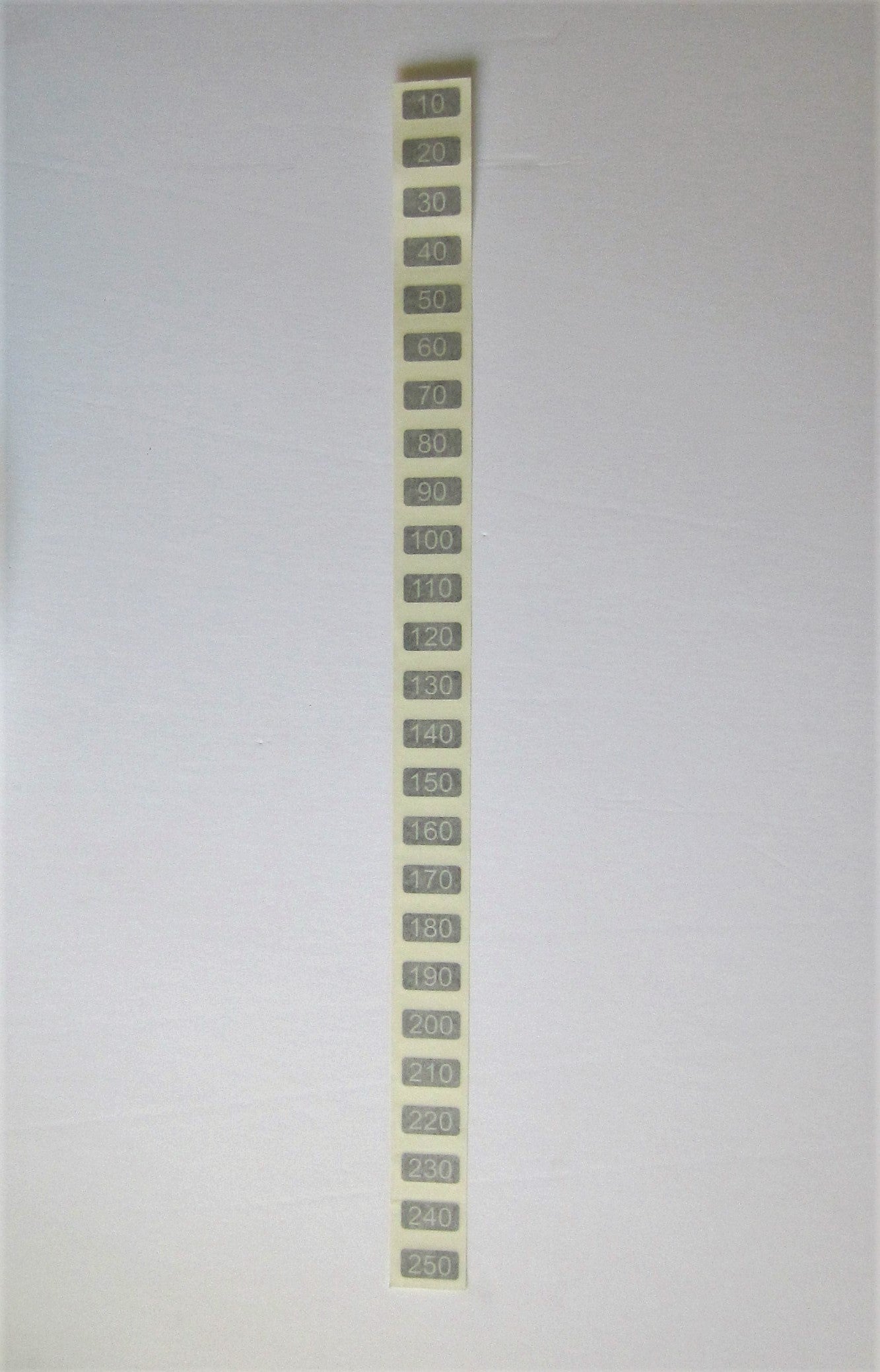 Weight Stack Number Decals 10lb. to 250lb. & 260lb. to 500lb. Incremen ...
