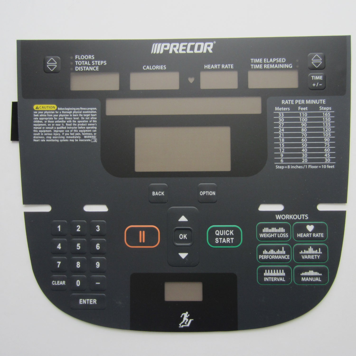 Precor CLM P30 Stepper Overlay Keypad – FitnessGraphics.com