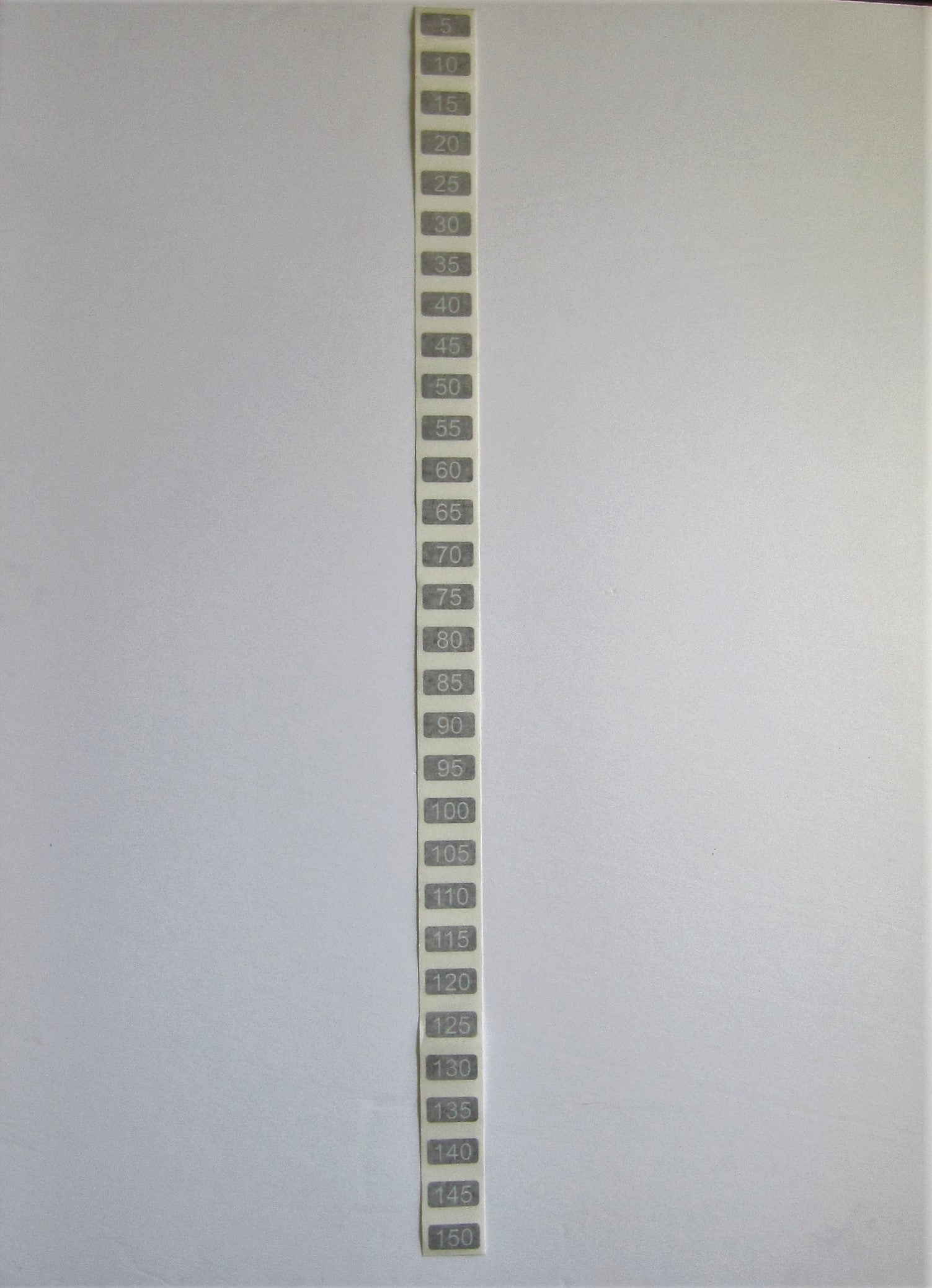 Weight Stack Number Decals 5-150lb increments of 5lb – FitnessGraphics.com